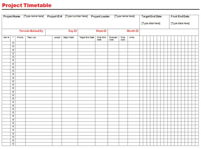 33+ Project Timeline Template Excel PDF Free Download [PPT Word]