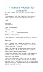 12+ Debt Validation Letter Samples Editable Download [Word, PDF]