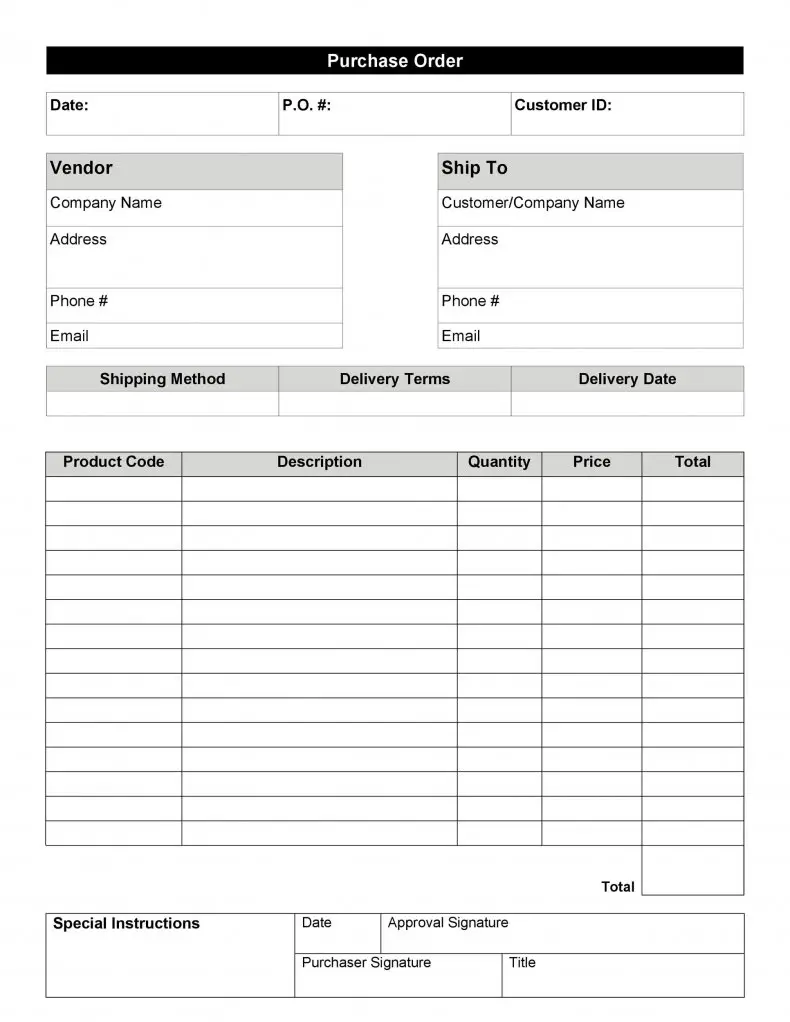 17 Work Order Template FREE Download Word Excel PDF 