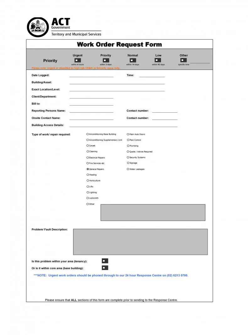 17+ Work Order Template FREE Download [Word, Excel, PDF]