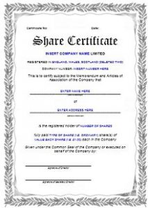 11+ STOCK Certificate Template FREE Download [Word, PDF]