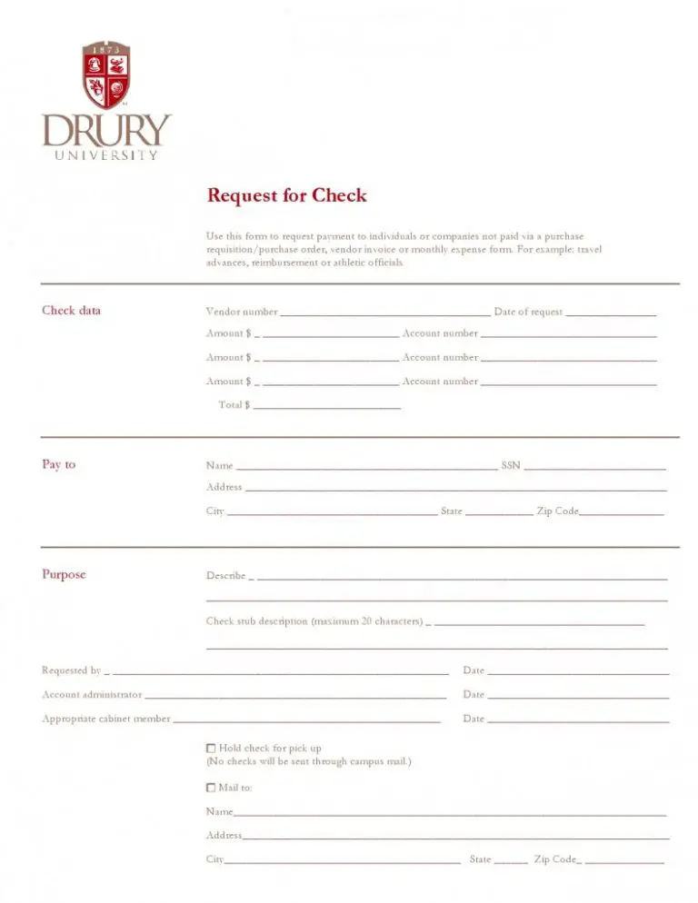 11+ Check Request Form Template Download [PDF, Excel]