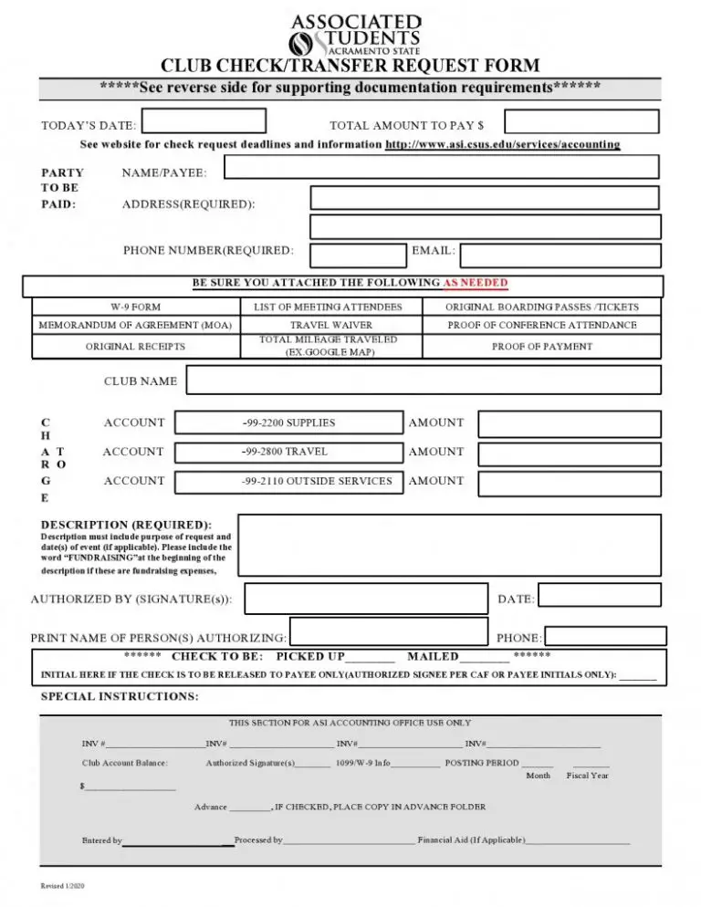 11+ Check Request Form Template Download [PDF, Excel]