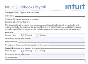 7+ Quickbooks Direct Deposit Form Free Download [Word, PDF]