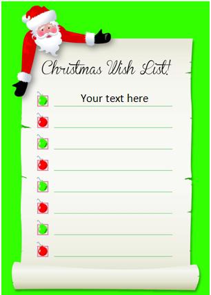 Get into the Holiday Spirit with our Secret Santa Wish List Template ...