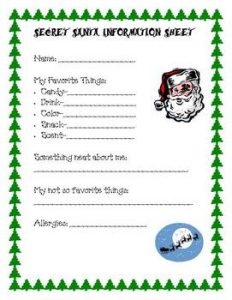 11+ Secret Santa Form Free Download EDITABLE [Word, PDF]