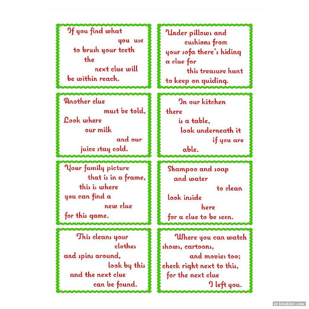 13 Secret Santa Clues Examples Printables Download Word PDF 