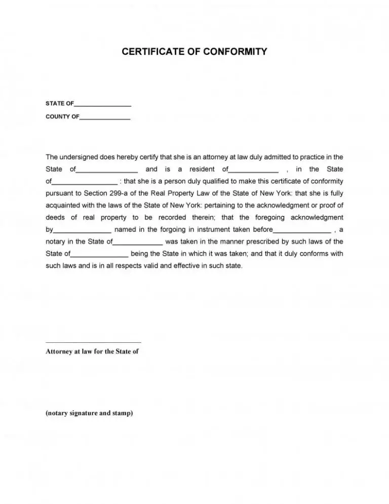 9+ Certificate of Conformance Template Download [Word, PDF, Doc]