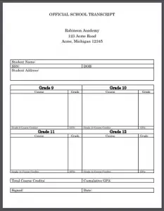 13+ Homeschool High School Transcript Template [Word, PDF]
