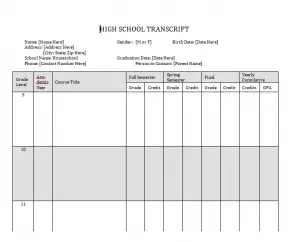 13+ Homeschool High School Transcript Template [Word, PDF]