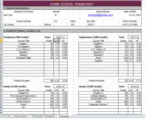 13+ Homeschool High School Transcript Template [Word, PDF]