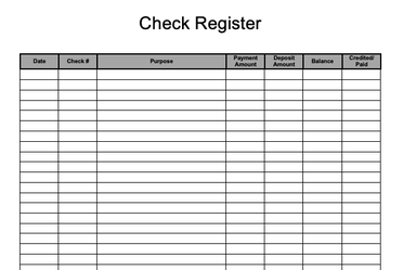 Checkbook Register Template Free Download (Excel, PDF, CSV,, 41% OFF