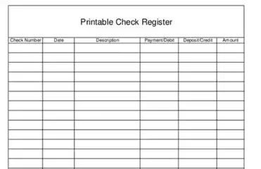 Microsoft Excel Check Register Template
