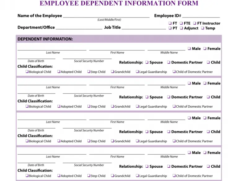 13+ Employee Information Form Templates Download [Word, PDF, Excel]