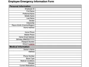 13+ Employee Information Form Templates Download [Word, PDF, Excel]