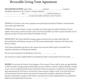 7+ Living Trust Forms Template EDITABLE Free [Word, PDF, Doc]