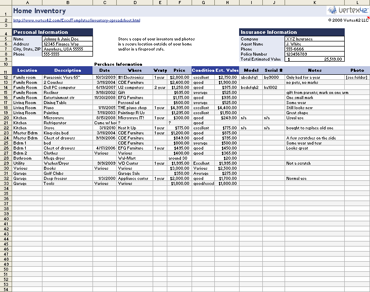 15 Inventory List Template FREE Printable Word PDF Excel Best 